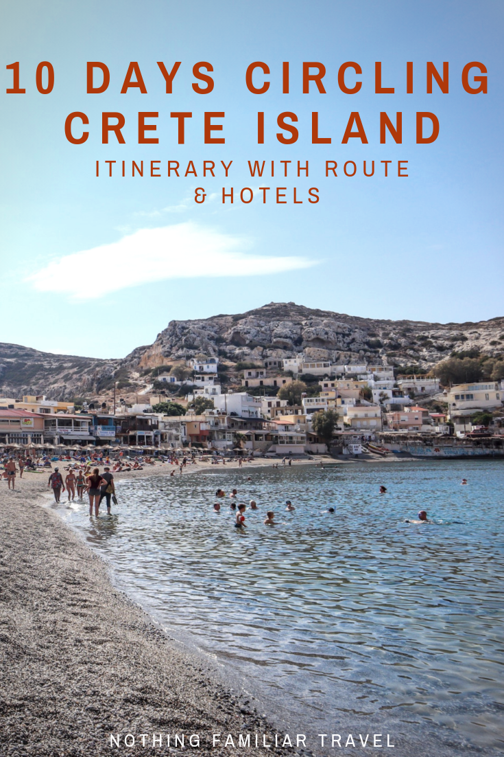 10 Days Circling Crete Island: Itinerary with Route & Hotels