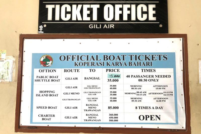Gili Islands Ferry Guide: Schedule, Route, & More Helpful Tips